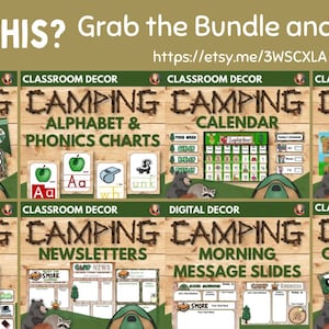 EDITABLE Camping Classroom Newsletter Templates, Rustic Classroom ...