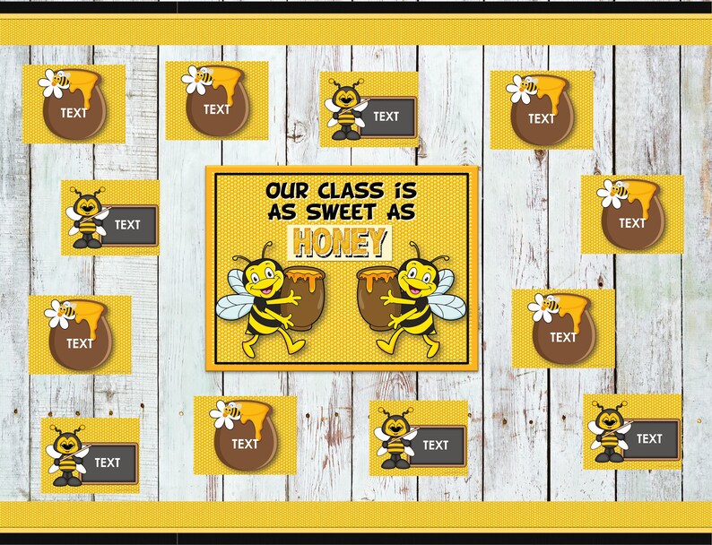 Bee Classroom Decor Theme and Activities, Bee Bulletin Board, Bee Theme ...
