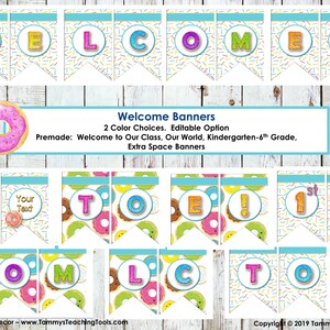 Donut Classroom Decor Bulletin Board, Donut Theme Classroom Banners ...