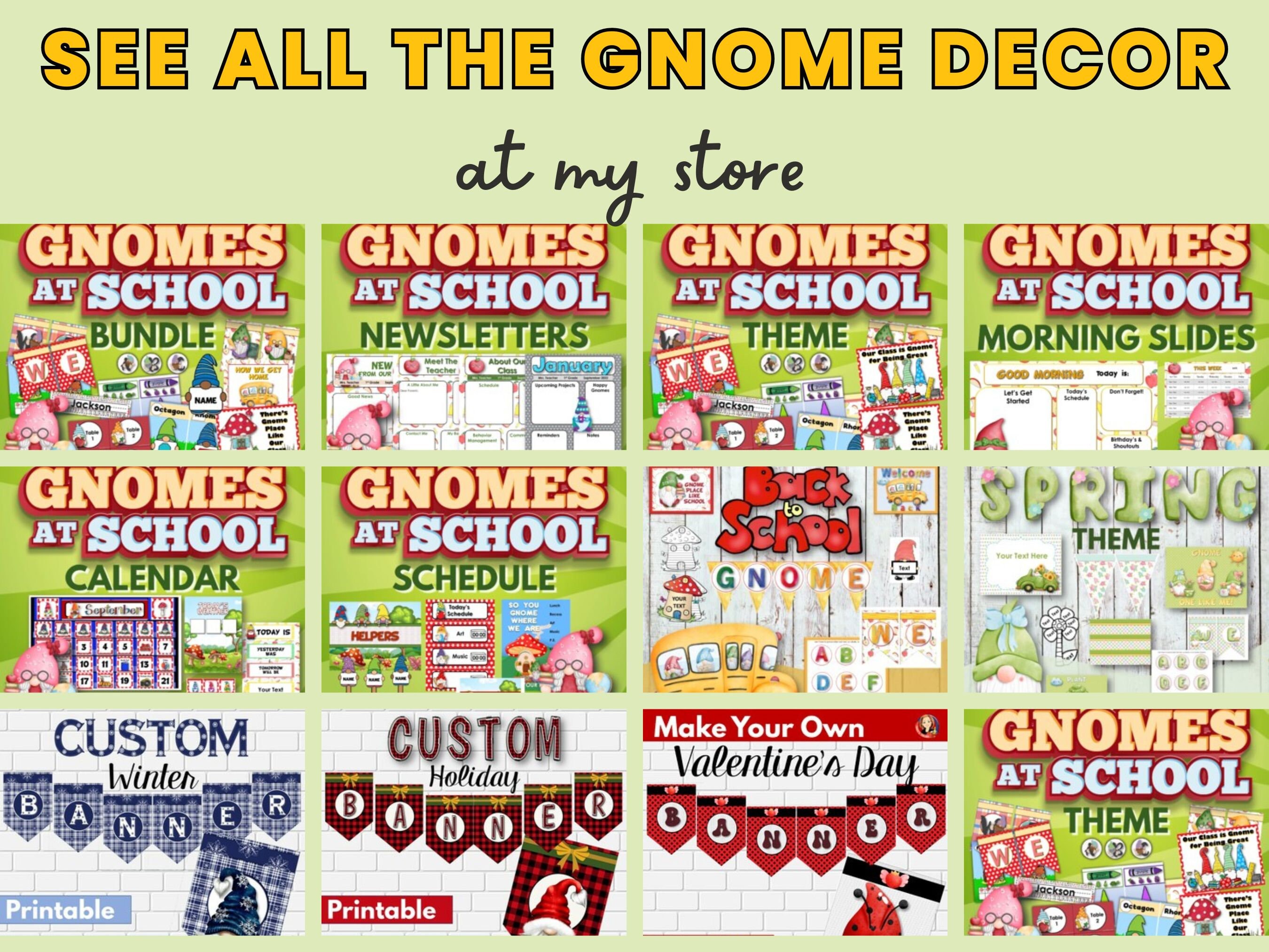 Gnome Theme Alphabet Posters and Phonics Charts, Gnome Classroom Decor ...