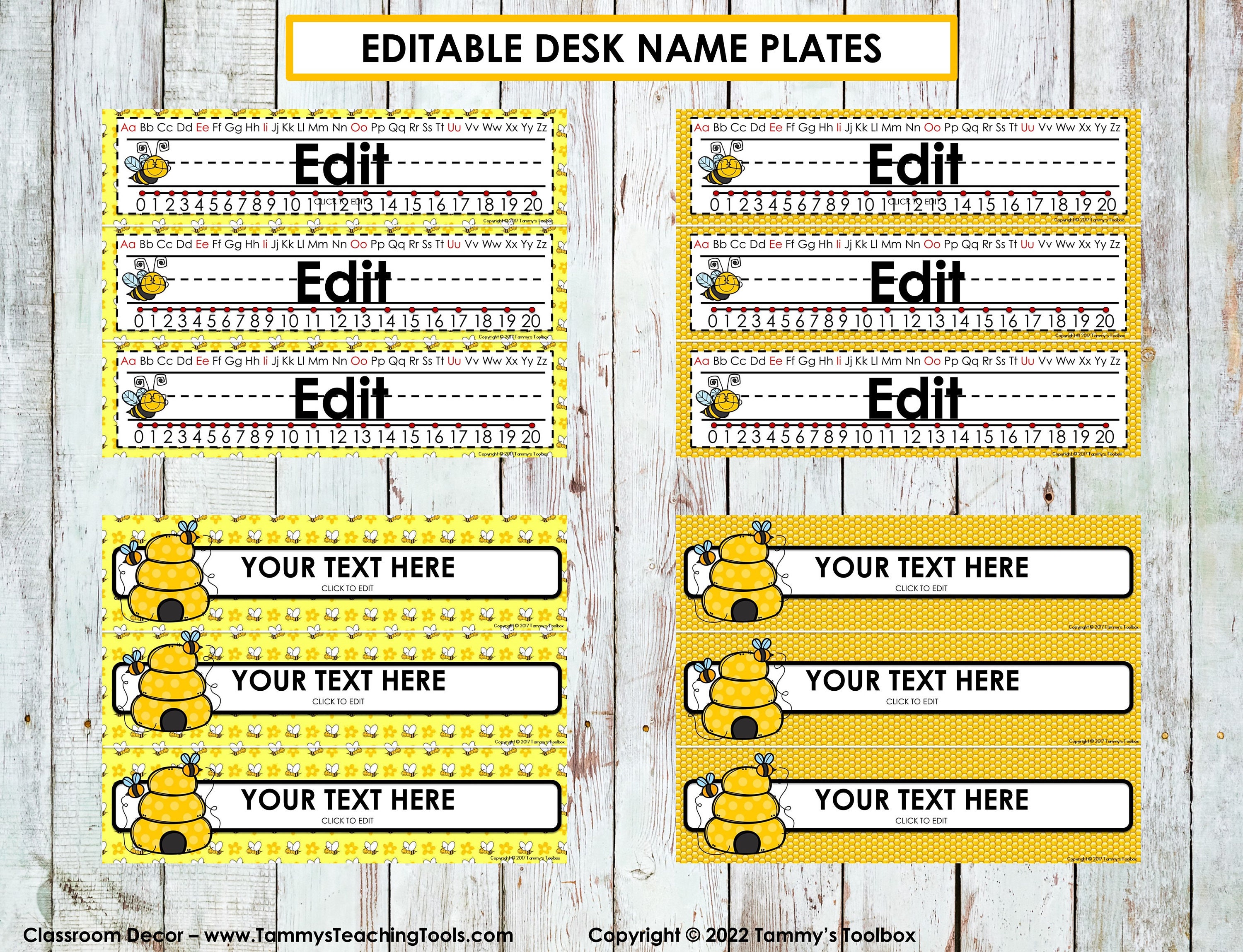 Bee Classroom Decor Bundle, Bee Theme Classroom Bulletin Board, Banners ...