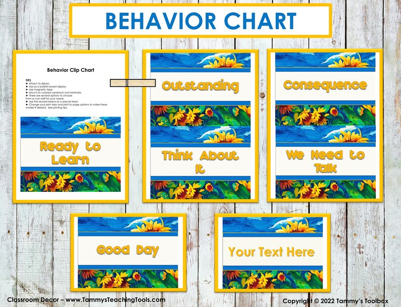 Sunflower Classroom Schedule and Management Set Editable Decor - Etsy
