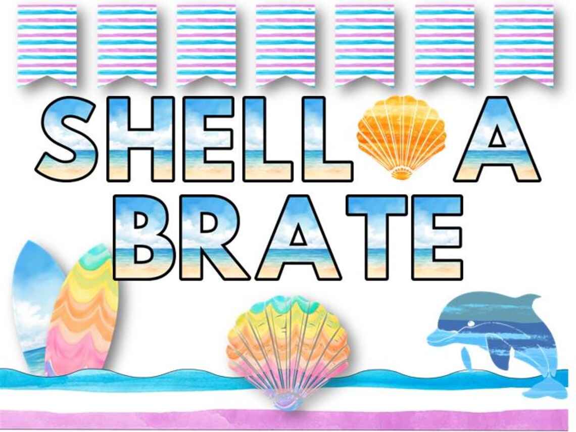 Tropical Ocean Classroom Decor Theme Bulletin Board Letters, Beach ...