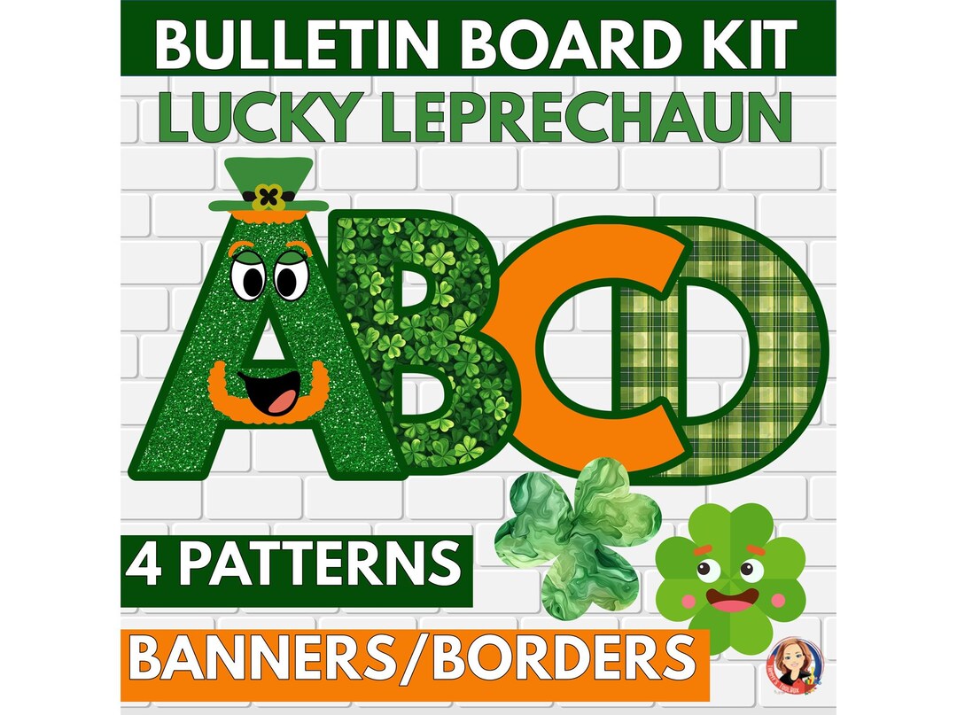 Printable St. Patrick's Day Bulletin Board Letters Kit, March Bulletin ...