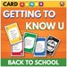 Back to School Game, Getting to Know You Card Game, Party Icebreaker - Etsy
