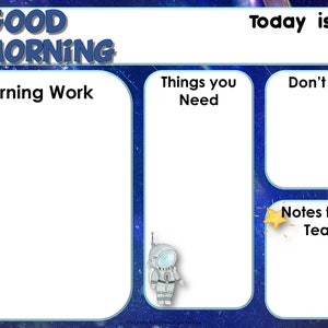 Digital Morning Work Assignment Slides in Galaxy Outer Space Theme ...