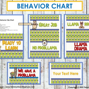 Llama Classroom Decor Daily Schedule and Classroom Management Set ...