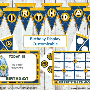 Sunflower Classroom Decor Set Editable, Sunflower Bulletin Board ...