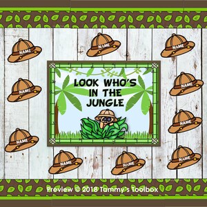 Jungle Safari Theme Classroom Decor Growth Mindset Editable Bundle ...