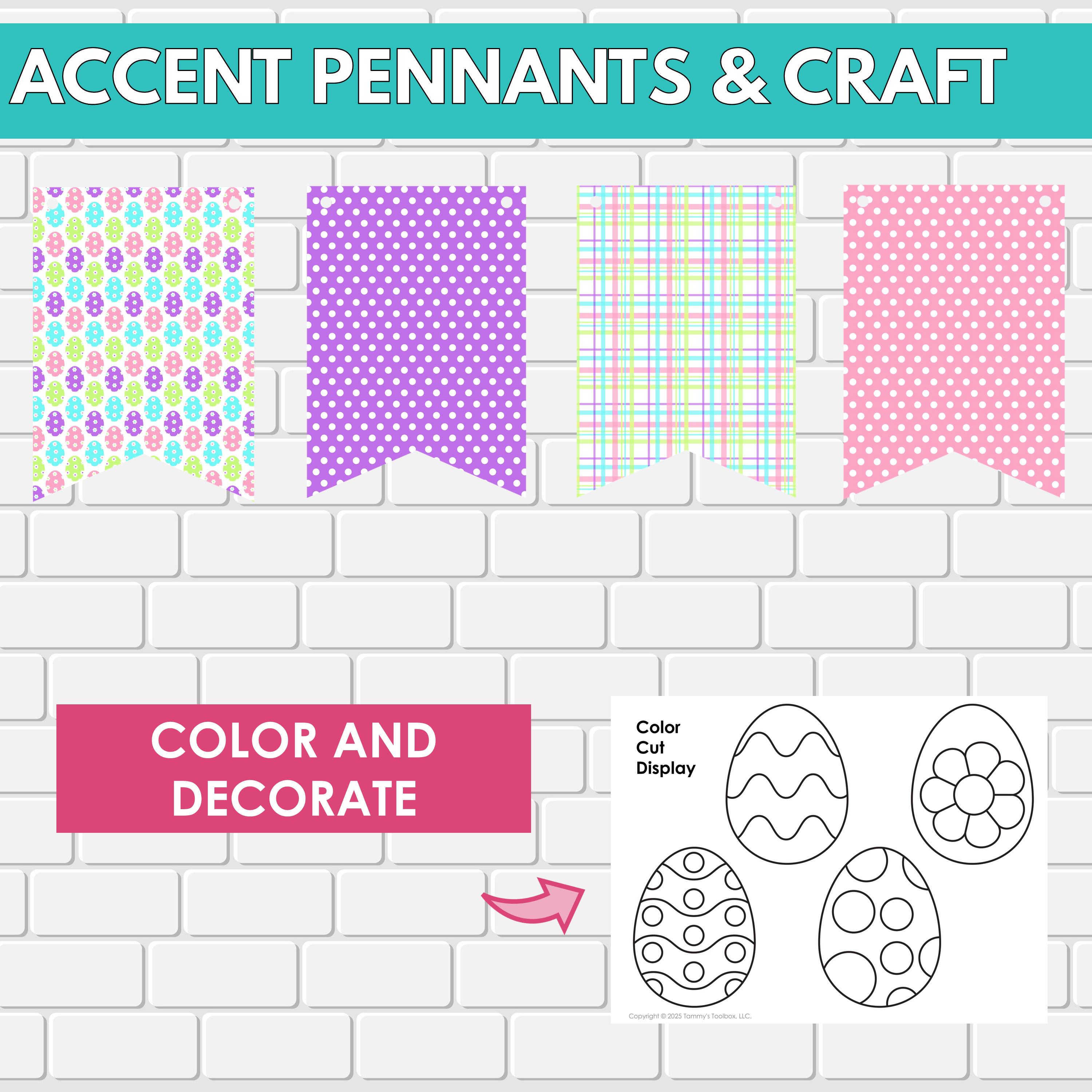 Easter Bulletin Board Kit, Printable April Classroom Decor, Spring ...