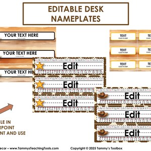 Western Classroom Decor Bundle With Highland Cows | Editable Bulletin ...