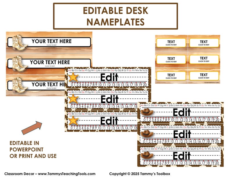 Western Classroom Decor Bundle With Highland Cows | Editable Bulletin ...