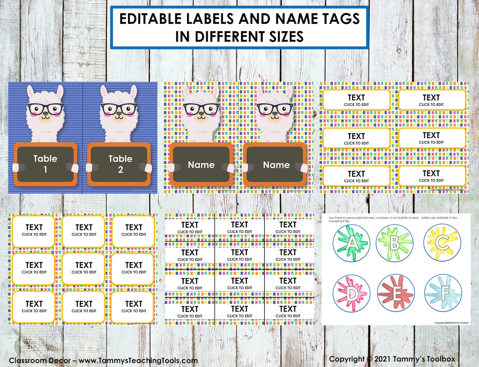 Llama Classroom Decor Bundle Editable, Llama Theme Classroom Bulletin ...