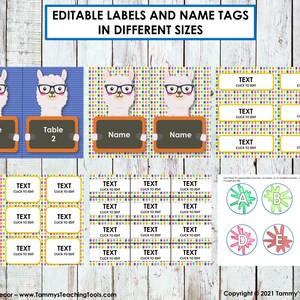 Llama Classroom Decor Bundle Editable, Llama Theme Classroom Bulletin ...