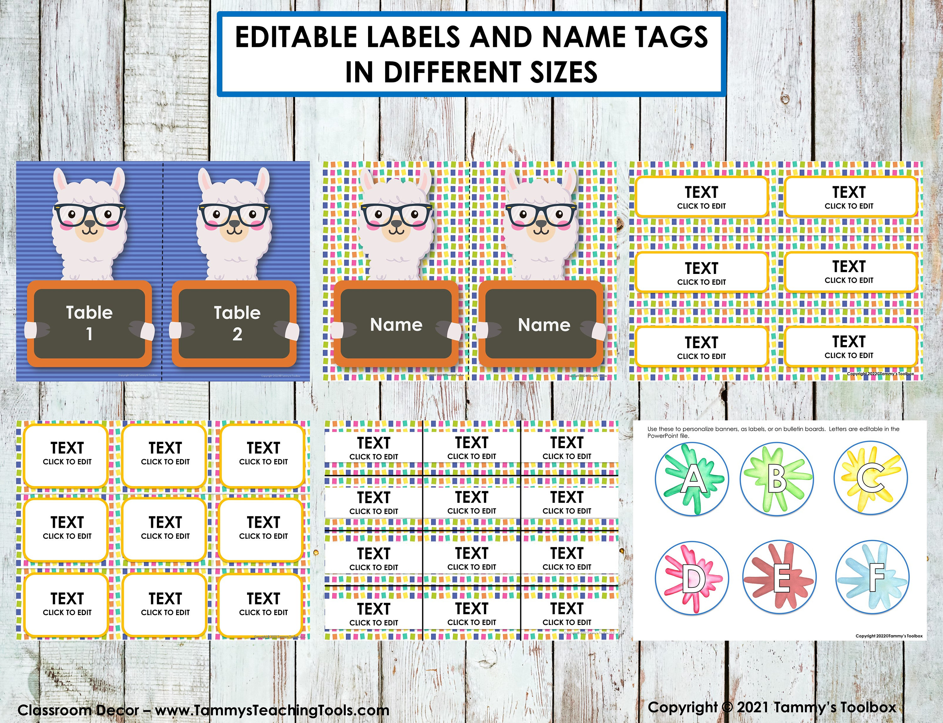 Llama Classroom Decor Bundle Editable, Llama Theme Classroom Bulletin ...