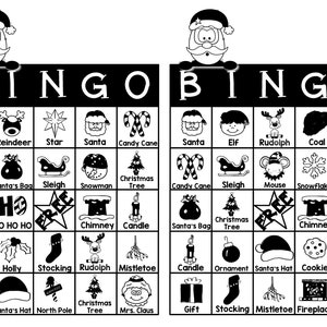 Printable Christmas and Holiday Party Activities Bingo Game - Etsy