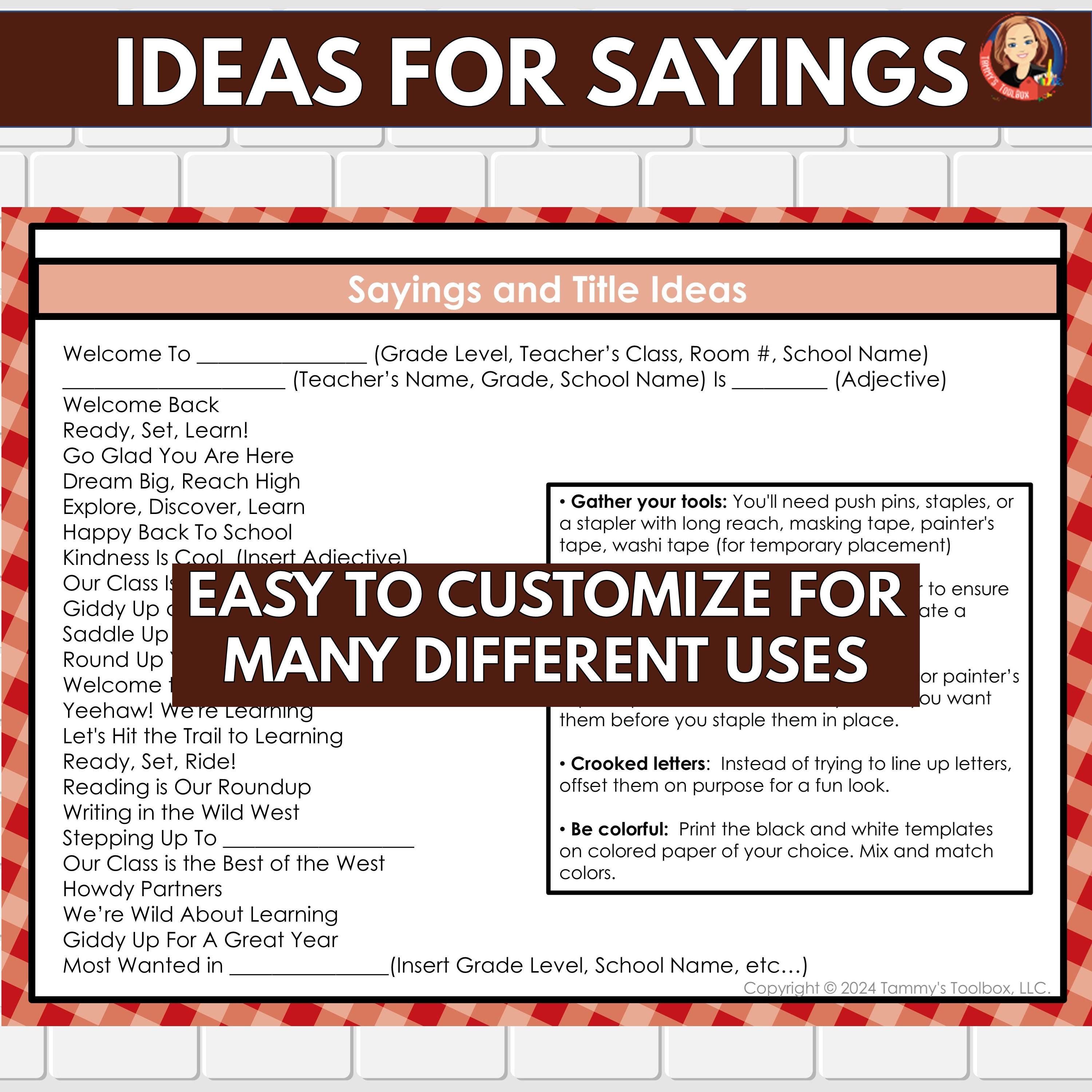 Wild West Classroom Decor Bulletin Board Kit, Western Bulletin Board ...