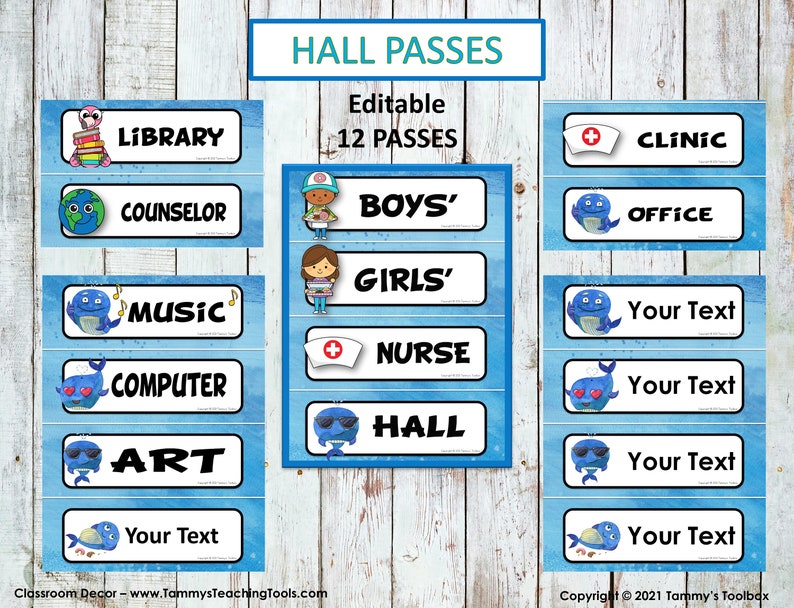 Ocean Under the Sea Theme Classroom Schedules, Sea Life Printable ...