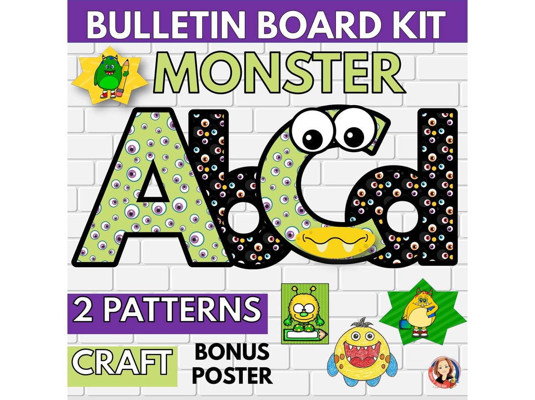 Monster Bulletin Board Kit Back to School Classroom Décor and Craft ...