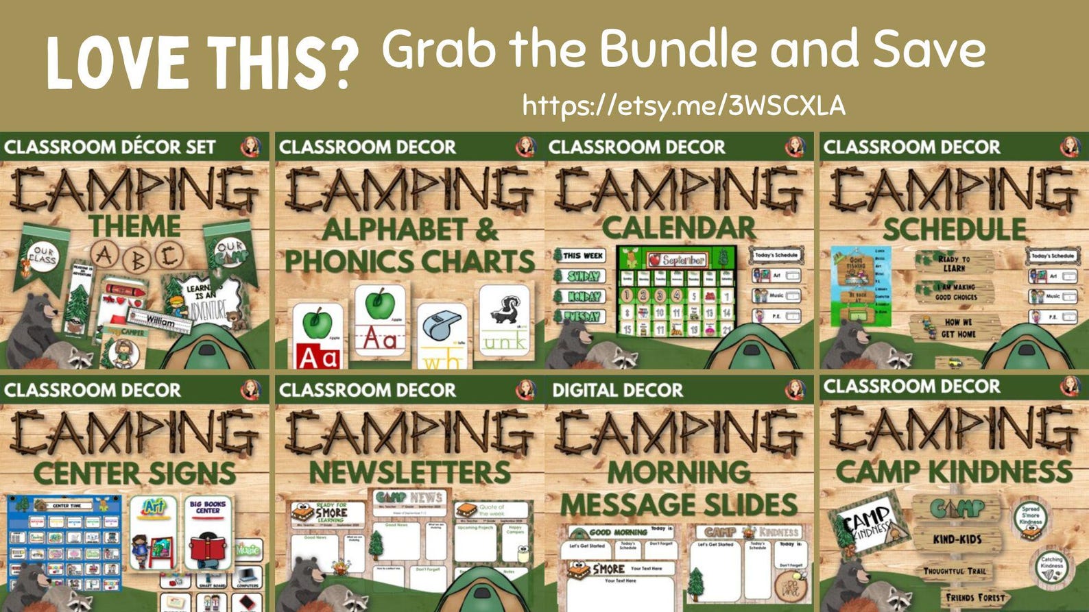 Editable Classroom Calendar in a Camping Theme, Printable Rustic ...
