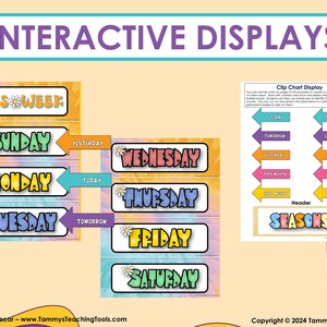 Groovy Retro Gnome Classroom Calendar Set, Editable, Printable Bulletin ...