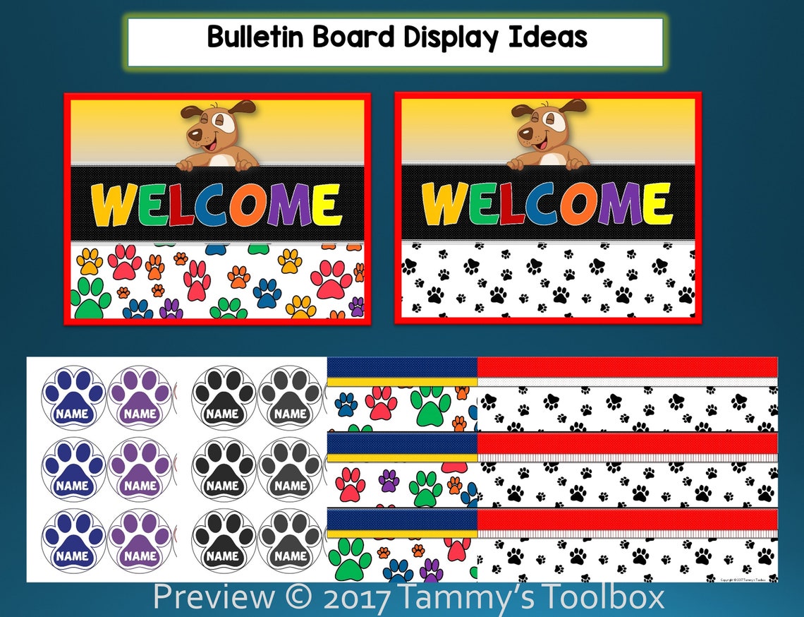Dog Paws Theme Classroom Decor and Activities Bundle - Etsy