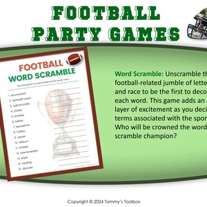 Printable Football Party Games Bundle | Fun Activities for Adults and ...