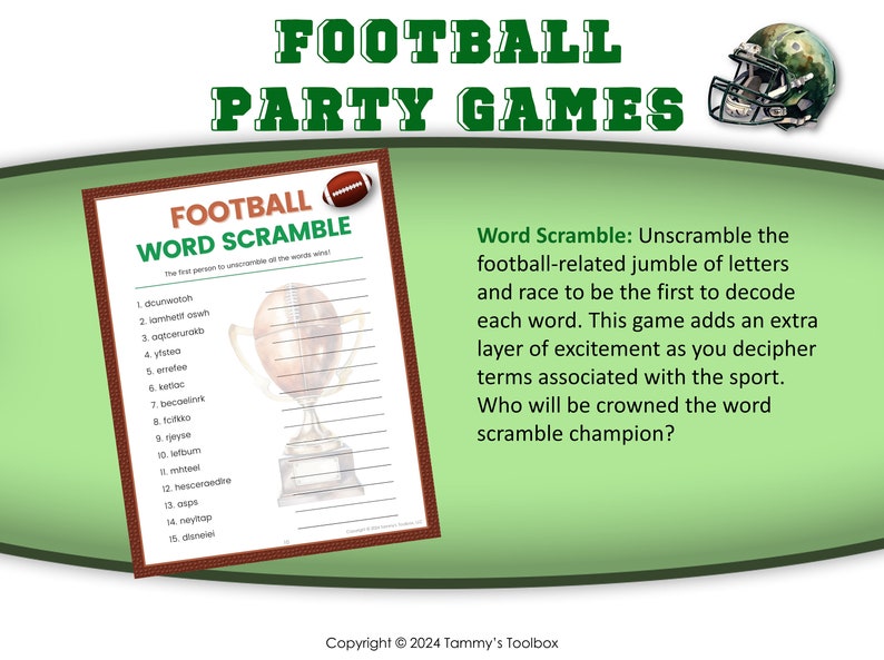 Printable Football Party Games Bundle | Fun Activities for Adults and ...