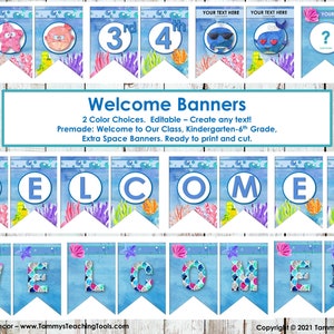 Ocean Under the Sea Theme Classroom Decor, Sea Life Bulletin Board ...