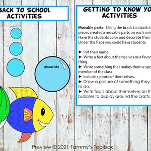 Ocean Under the Sea Theme All About Me Craft Set, Sea Life Craft, Ocean ...