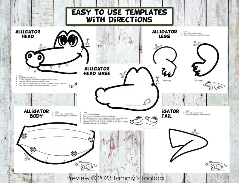 Alligator Craft, Alligator Swamp Theme Classroom, Alligator Party Decor ...