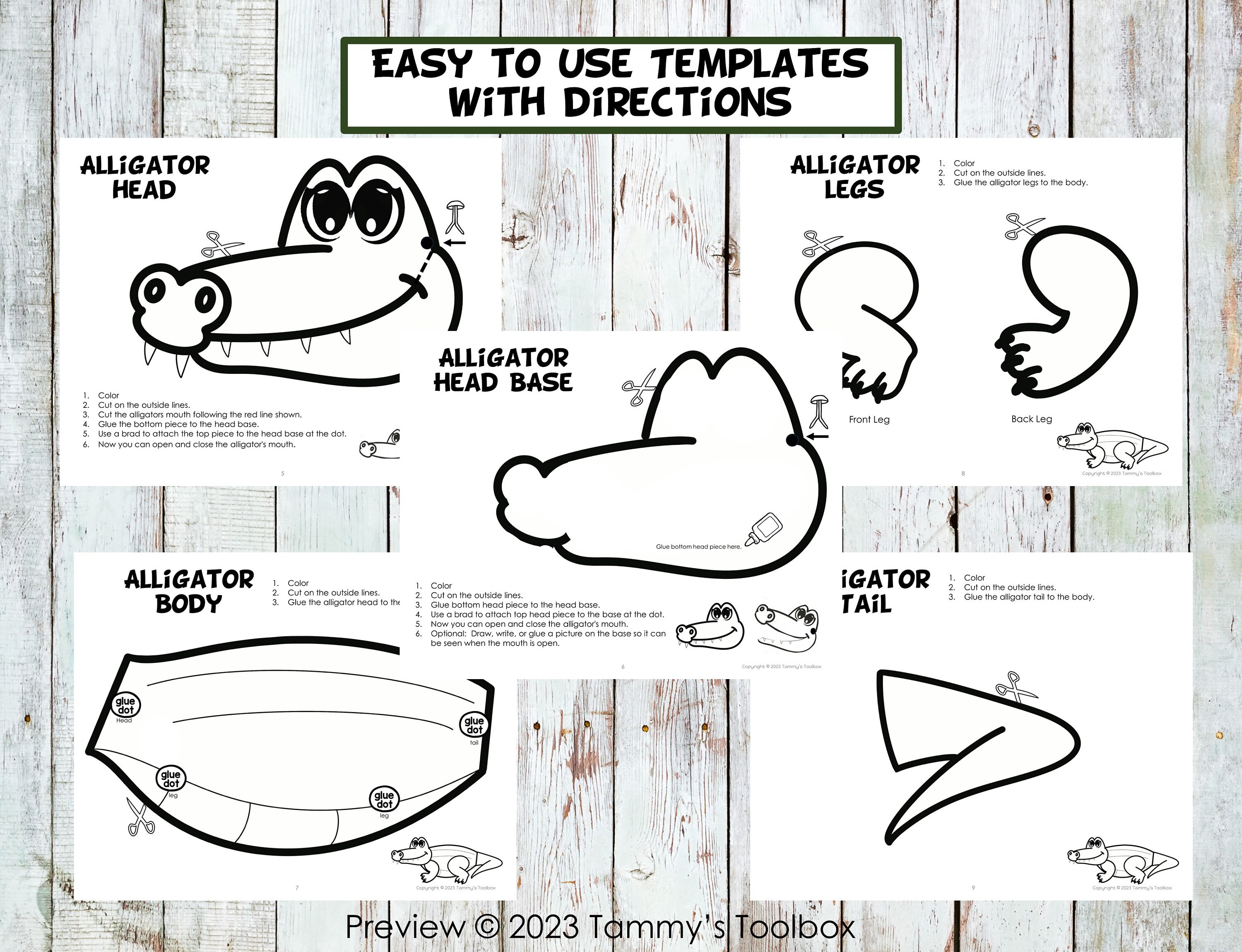 Alligator Craft, Alligator Swamp Theme Classroom, Alligator Party Decor ...