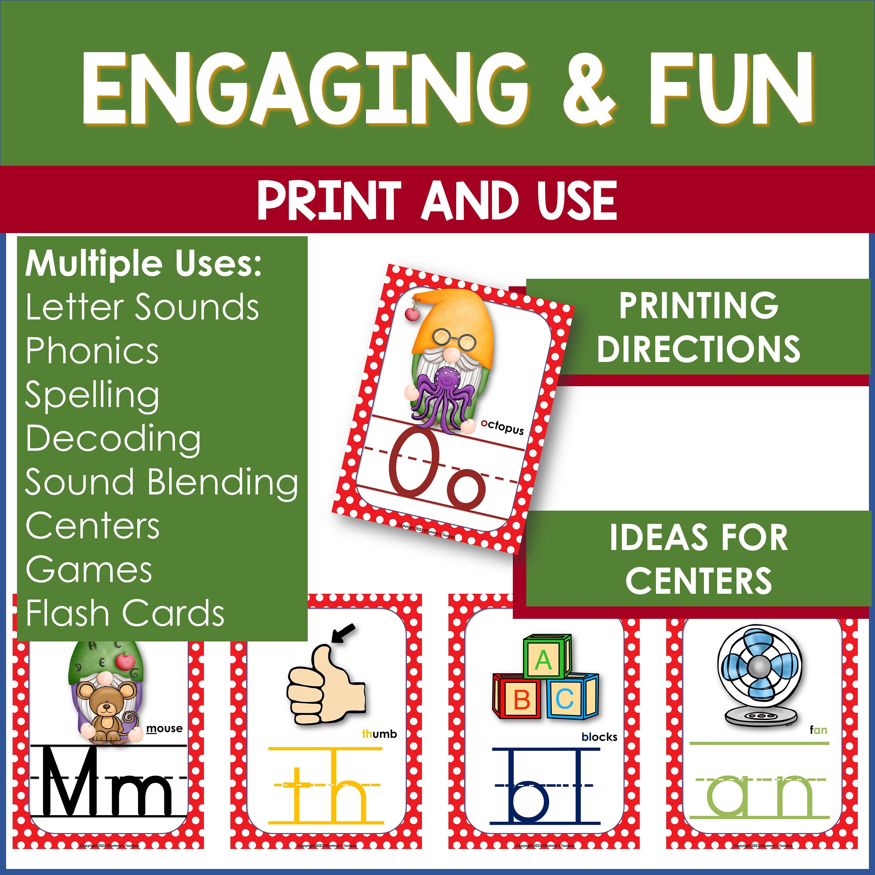 Gnome Theme Alphabet Posters and Phonics Charts, Gnome Classroom Decor ...