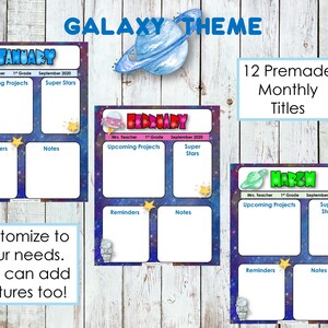 Galaxy Outer Space Classroom Classroom Newsletter Templates, Printable ...
