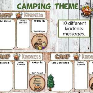 Classroom Morning Slides Templates in Camping Theme - Etsy