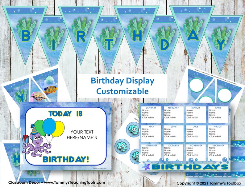 Ocean Under the Sea Theme Classroom Decor - Etsy