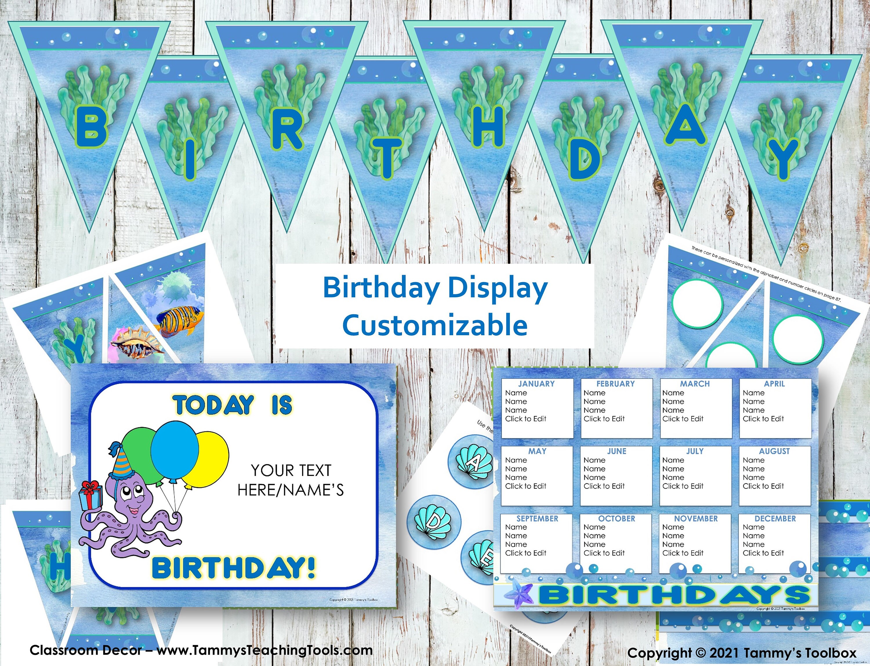 Ocean Under the Sea Theme Classroom Decor - Etsy