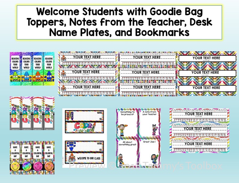 Crayon Classroom Decor, Printable and Editable Crayon Theme Display ...