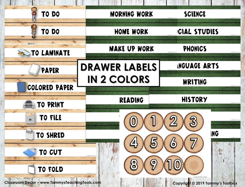 Editable Classroom Organization Supply Labels in a Rustic Classroom ...