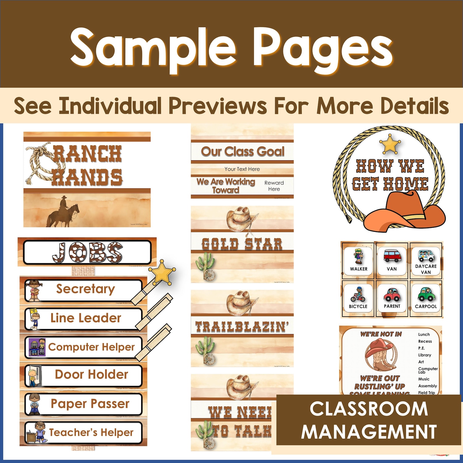 Editable Wild Western Classroom Decor Bundle | Highland Cow Theme ...