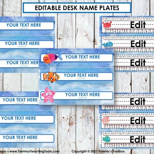 Ocean Under the Sea Theme Classroom Decor, Sea Life Bulletin Board ...