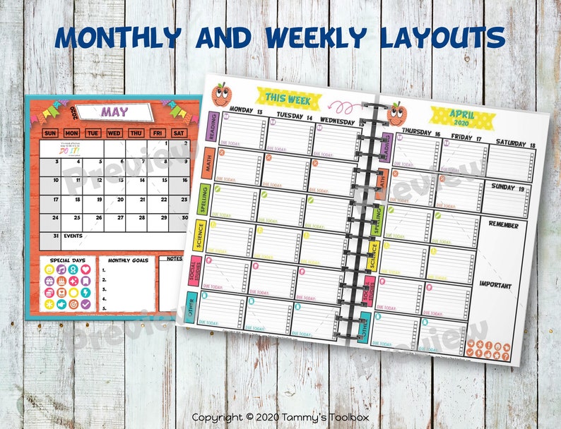 Student Planner and Agenda Printable and Digital 2022-2023 - Etsy