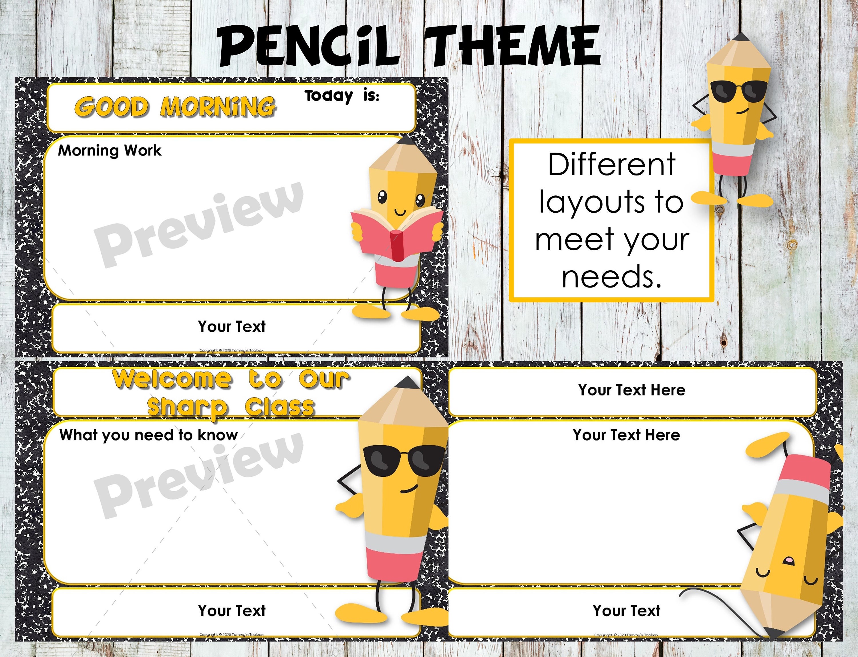 Digital Morning Work Assignment Slides in Pencil Theme, Back to School ...