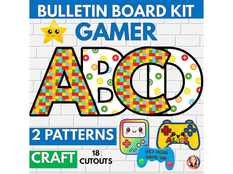 Gamer Bulletin Board Kit for Classroom | Video Game Back to School ...