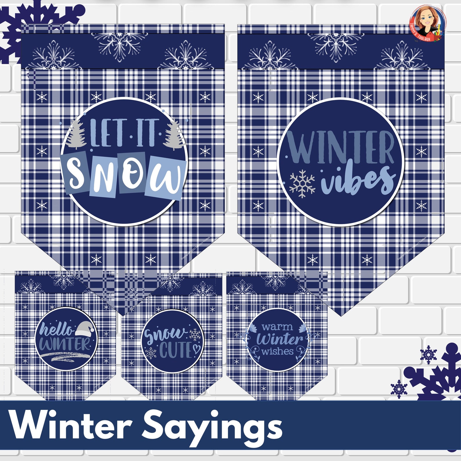 Printable Custom Party Banner, Winter Party Decoration, Pennants to ...