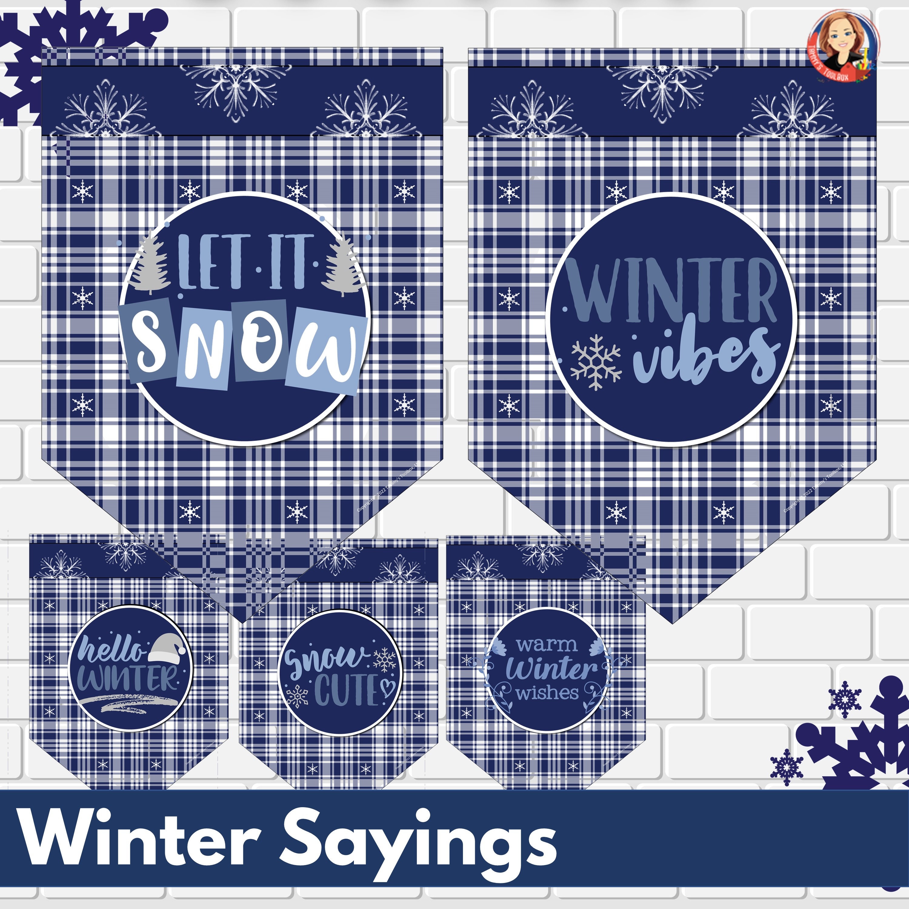 Printable Custom Party Banner, Winter Party Decoration, Pennants to ...