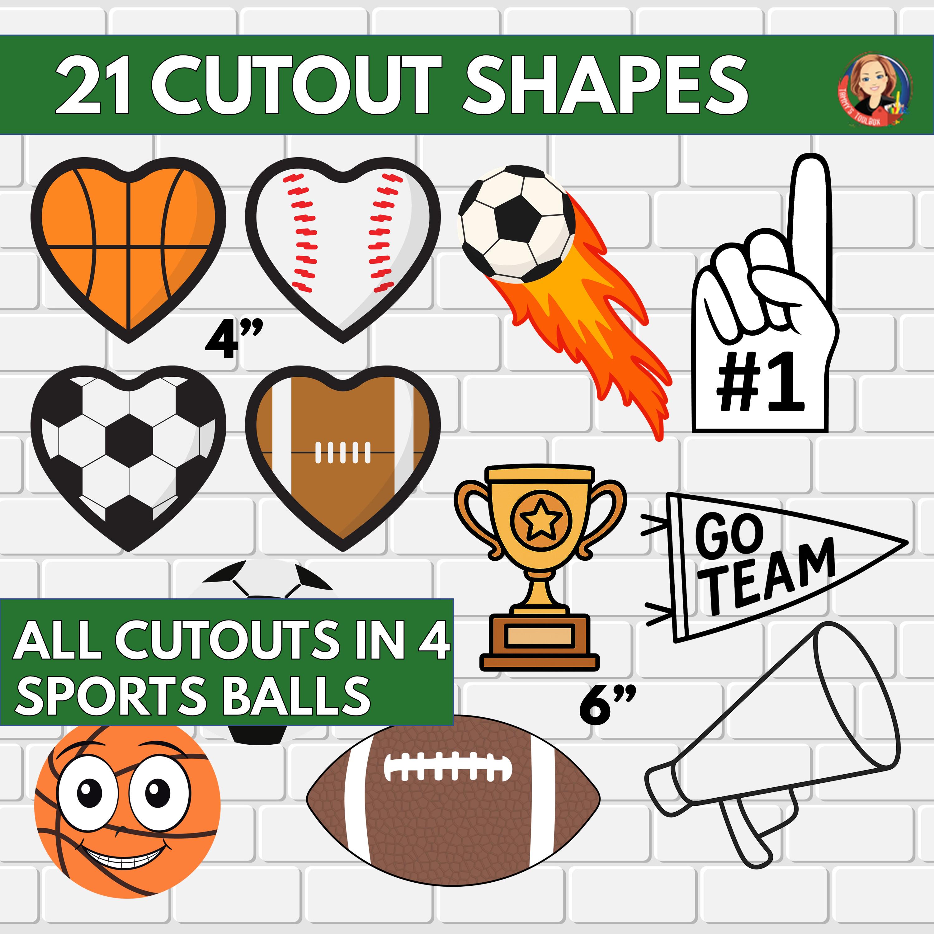 Back to School Sports Bulletin Board Kit With Pennant Craft | Classroom ...