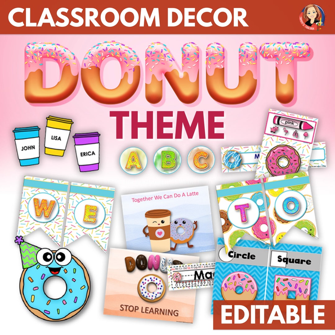 Donut Classroom Decor Bulletin Board Theme - Etsy