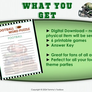 Printable Football Party Games Bundle | Fun Activities for Adults and ...