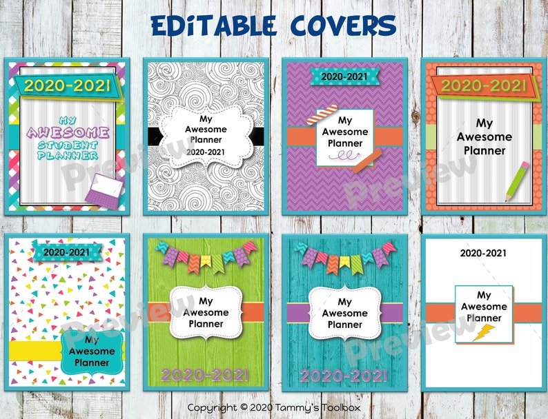 Student Planner and Agenda Printable and Digital 2023-2024 - Etsy